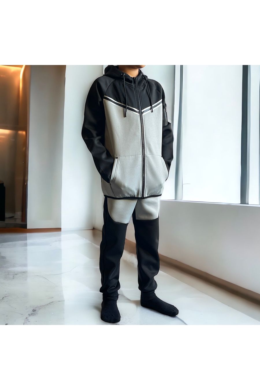 Children's set in black and white waterproof